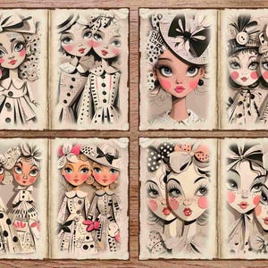 Paper Lady Junk Journal Supplies Vintage Dolls Scrapbook Paper Kit ...