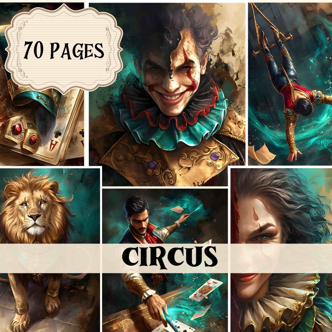 Circus Junk Journal Supplies Circus Scrapbook Digital Pages Circus ...