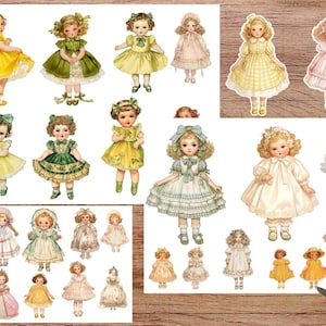 Vintage Doll Ephemera: Shabby Chic Scrapbook Cutouts (digital Download ...