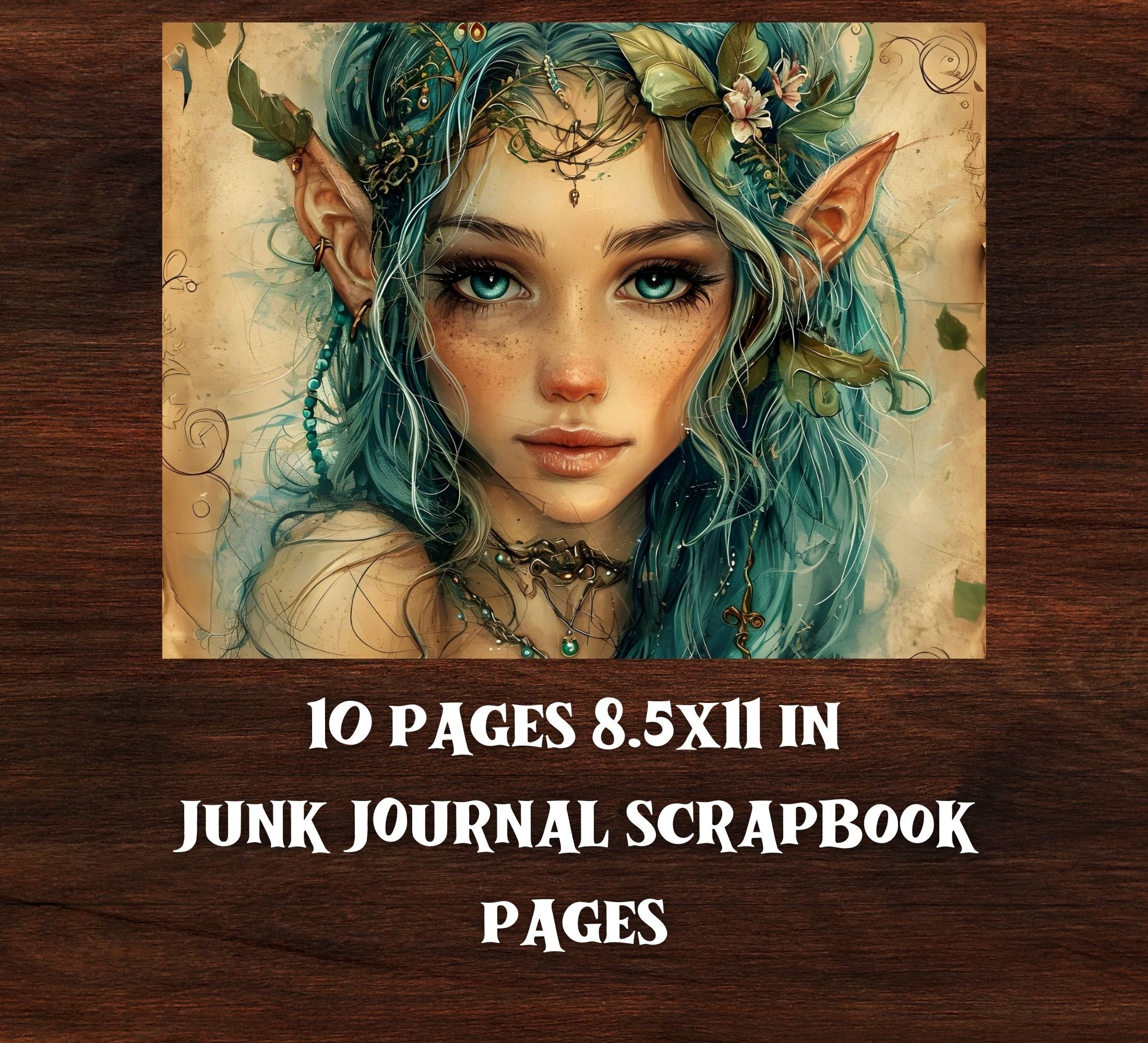 Fantasy Elf Junk Journal Kit Fantasy Elves Scrapbook Printable ...