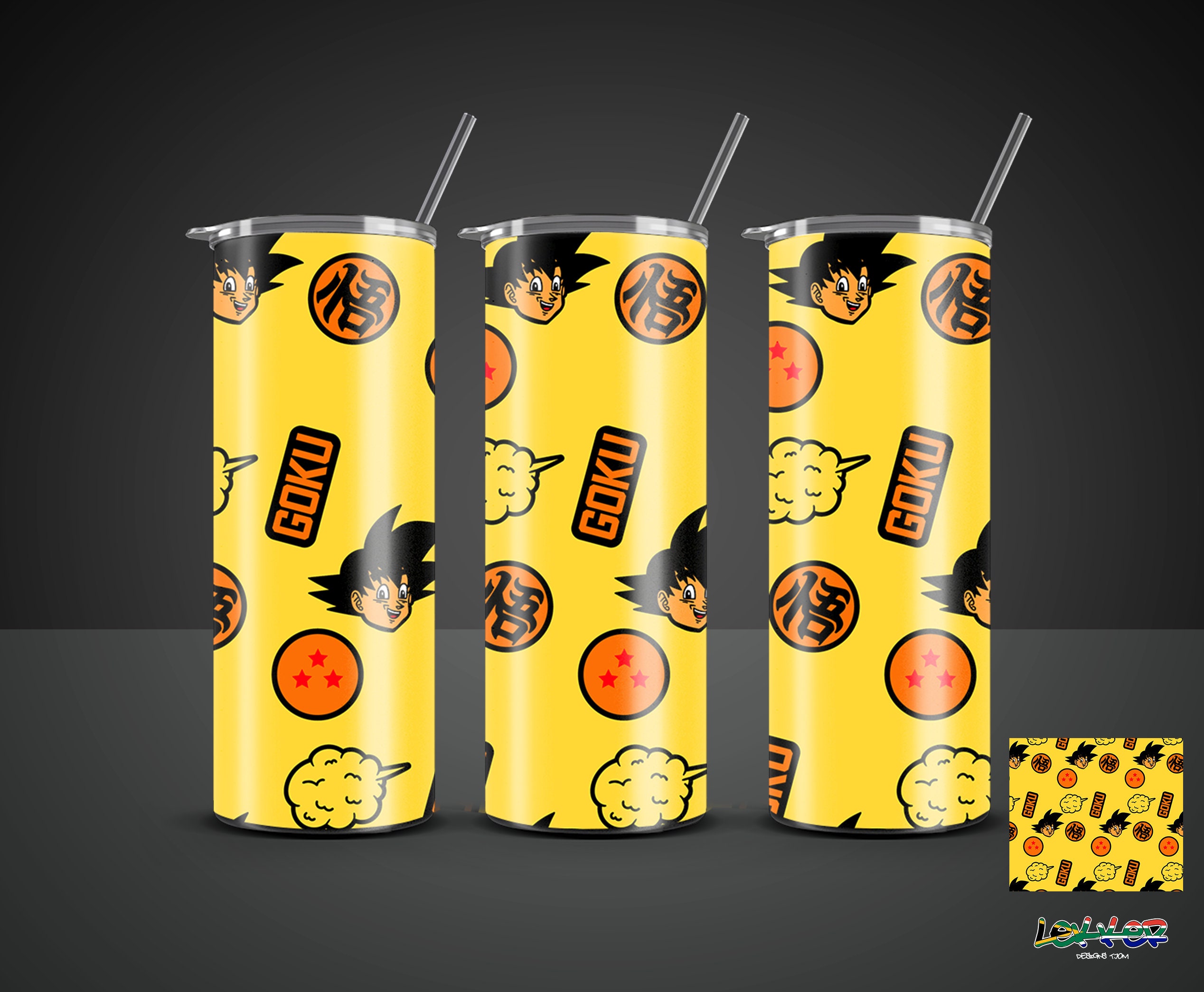 GOKU Pattern 3D Inflated Tumbler Wraps - Etsy