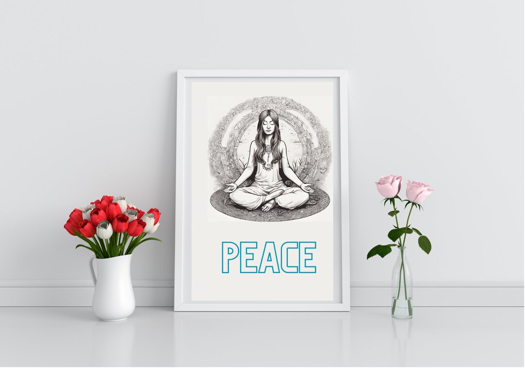 PEACE Printable Portrait - Etsy
