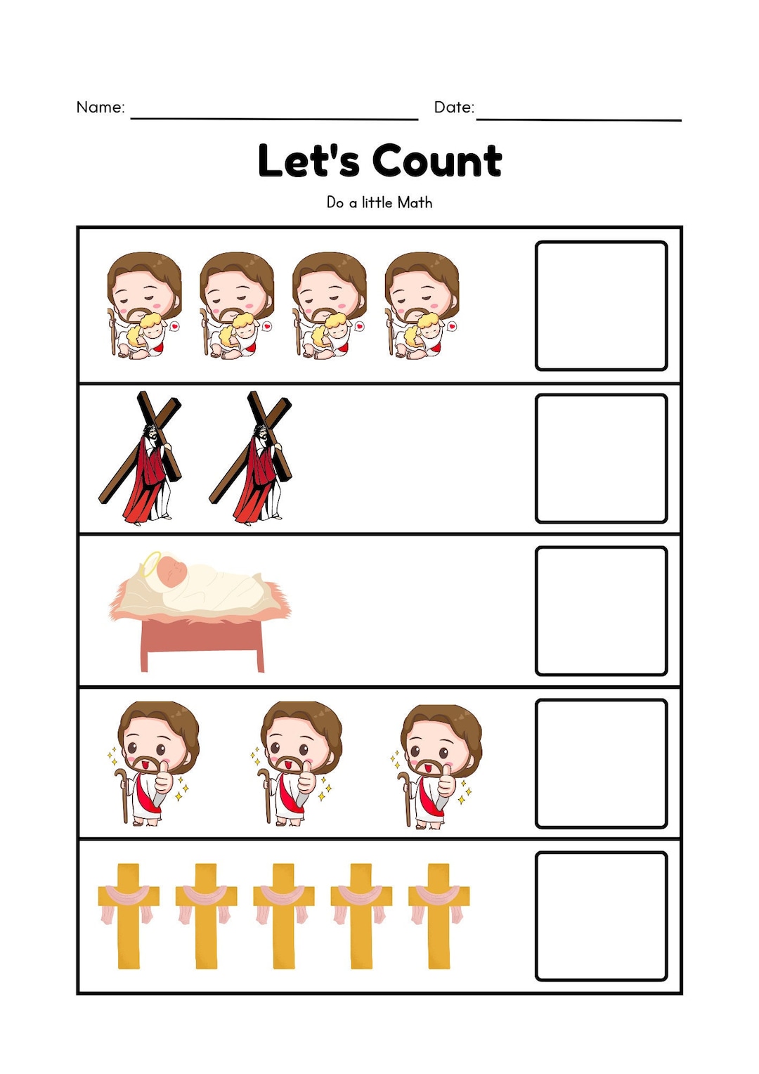 Christian Math Worksheets for Kids Printable Addition and - Etsy