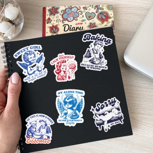 Sweet Girl With Anger Issues Meme Vinyl Sticker Y2k Sticker Sarcasm ...