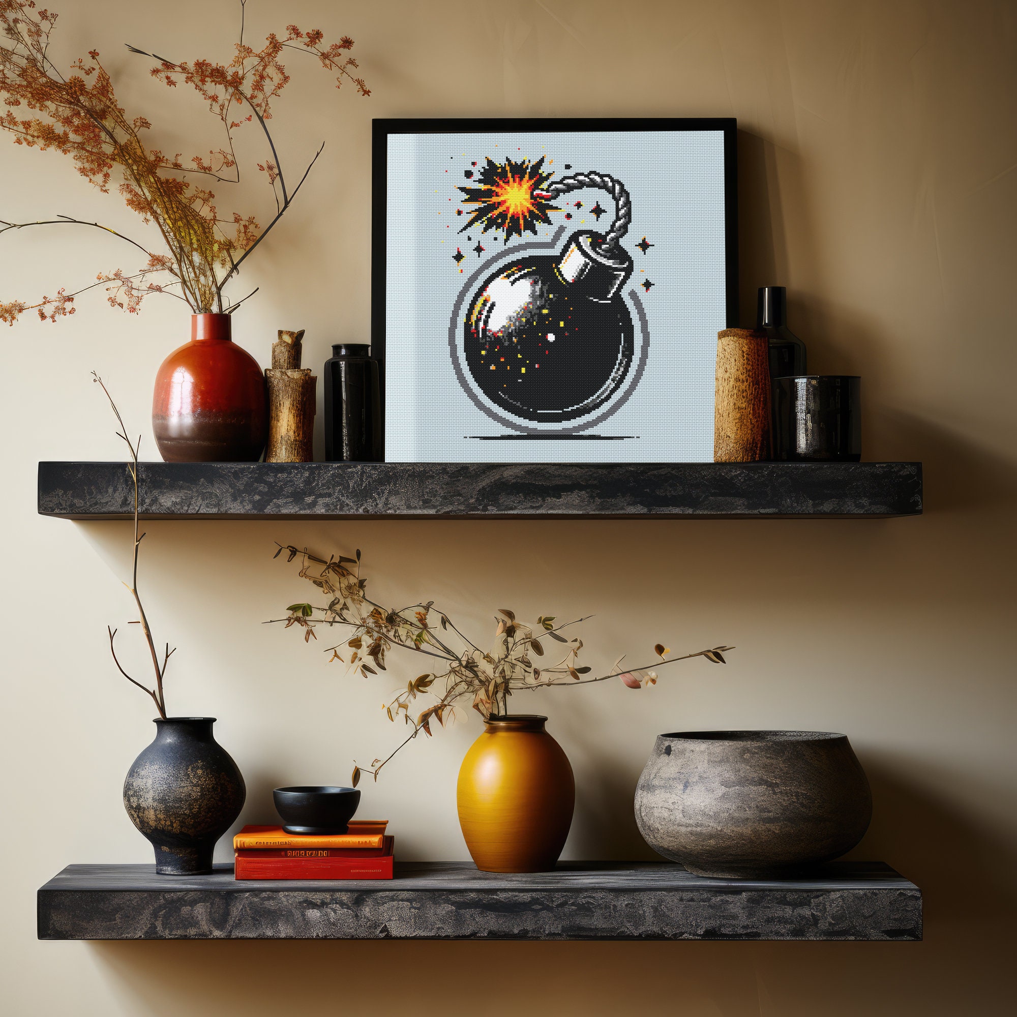 Cartoon Bomb Cross Stitch Pattern PDF : Digital Download - Etsy