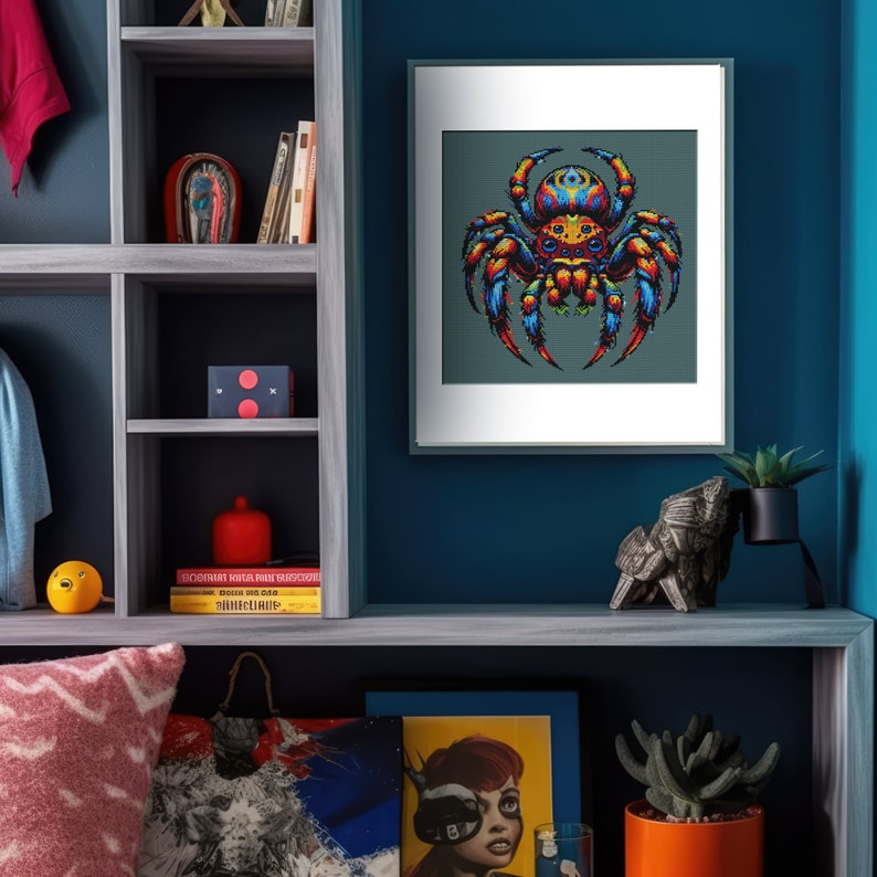 Rainbow Tarantula Spider Cross Stitch Pattern PDF : Digital Download - Etsy