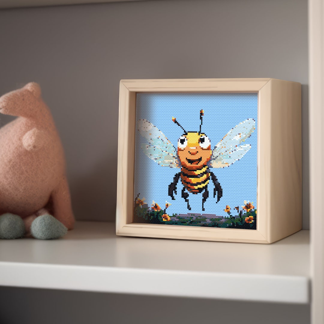 Happy Little Bee Cross Stitch Pattern PDF : Digital Download - Etsy