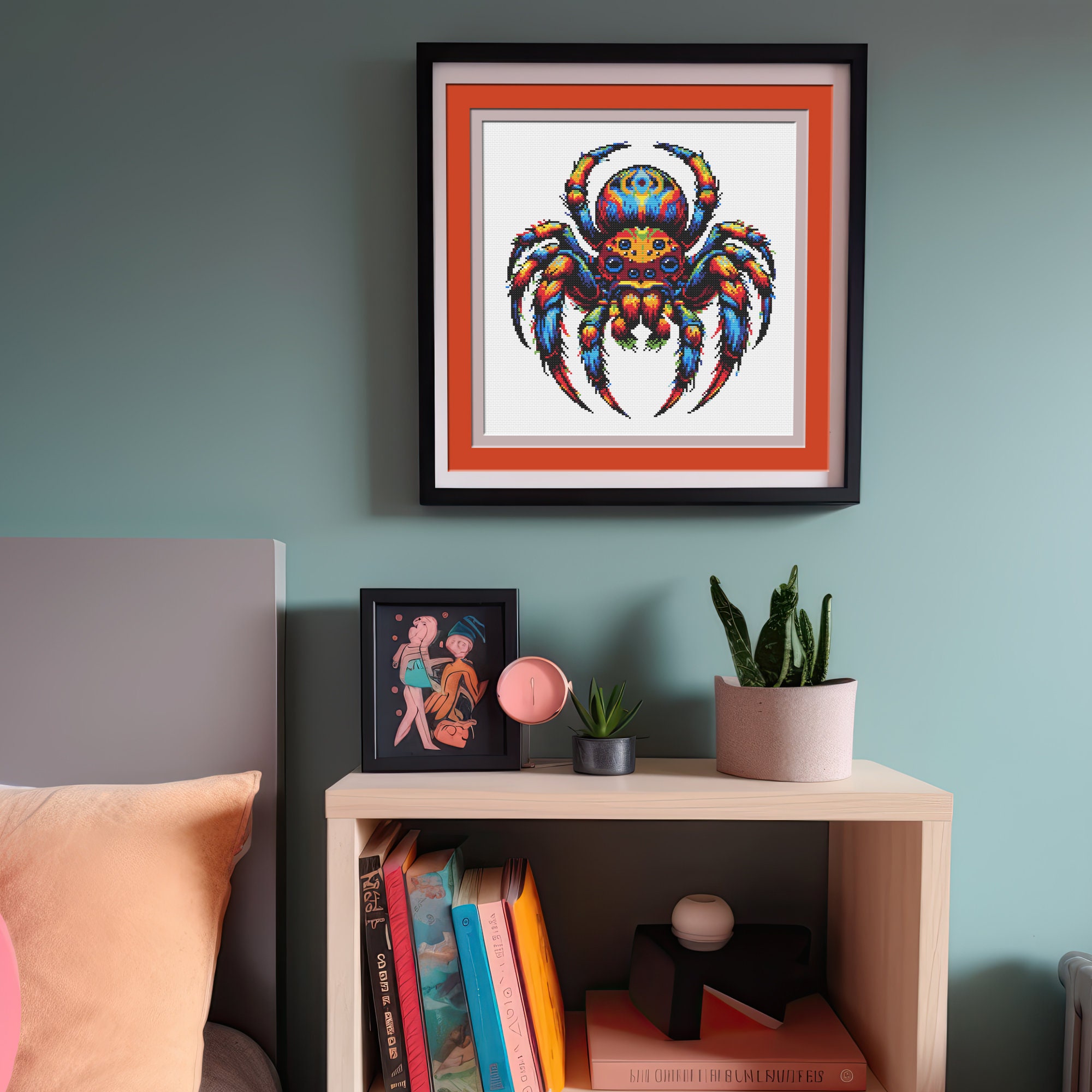 Rainbow Tarantula Spider Cross Stitch Pattern PDF : Digital Download - Etsy