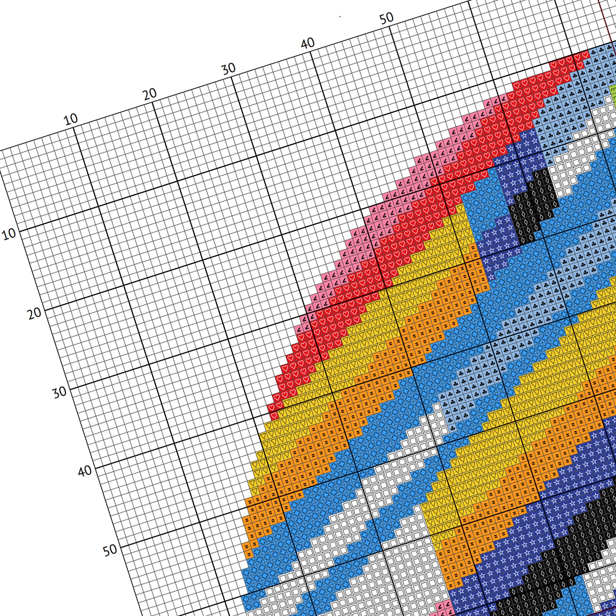 Abstract Circular Stripes Cross Stitch Pattern PDF : Digital Download ...