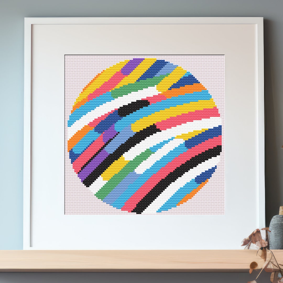 Abstract Circular Cross Stitch Pattern PDF : Digital Download - Etsy