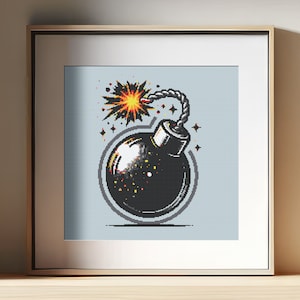 Cartoon Bomb Cross Stitch Pattern PDF : Digital Download - Etsy