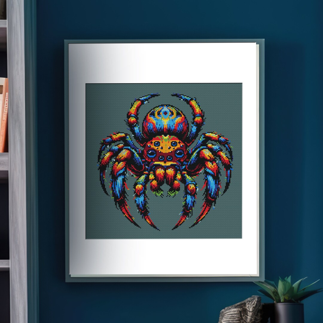Rainbow Tarantula Spider Cross Stitch Pattern PDF : Digital Download - Etsy