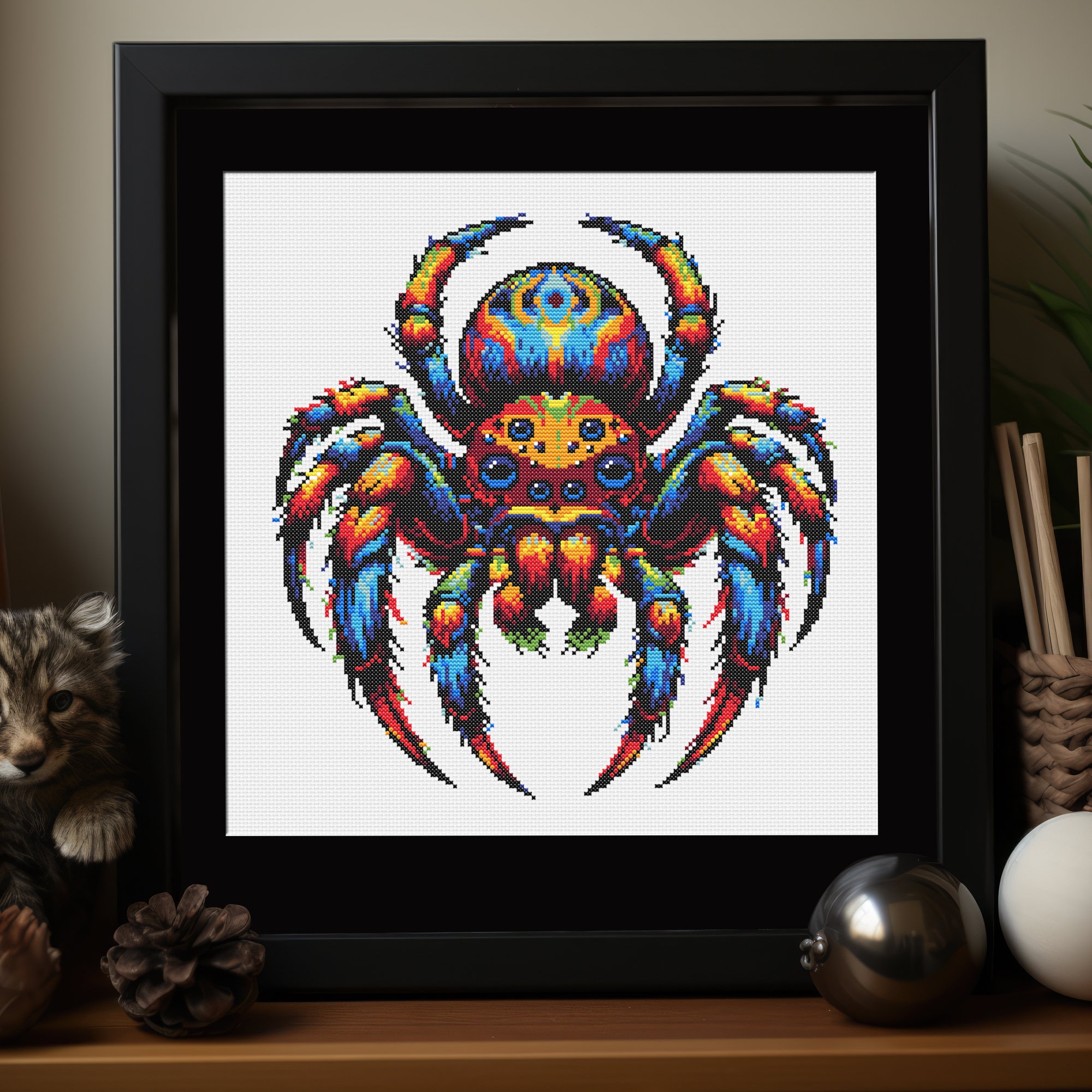 Rainbow Tarantula Spider Cross Stitch Pattern PDF : Digital Download - Etsy