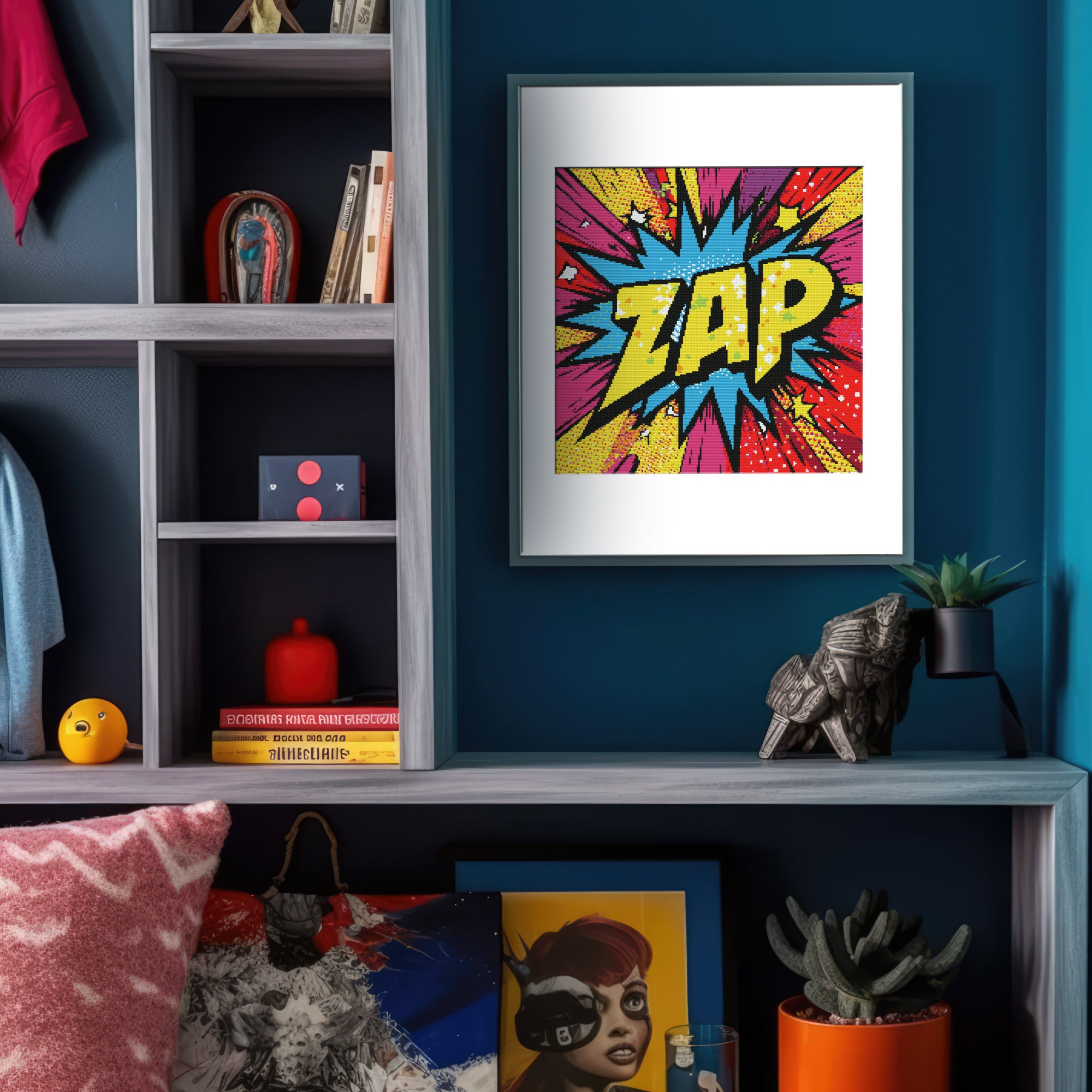 ZAP Pop Art Cross Stitch Pattern PDF : Digital Download - Etsy
