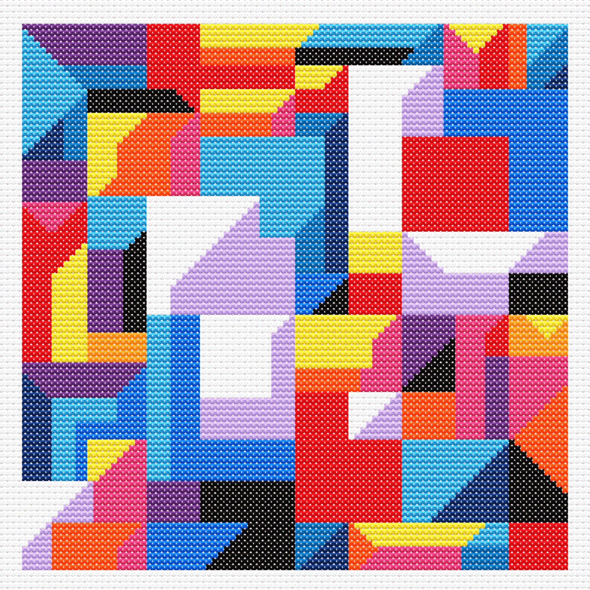 Geometric Abstract Cross Stitch Pattern PDF : Digital Download - Etsy