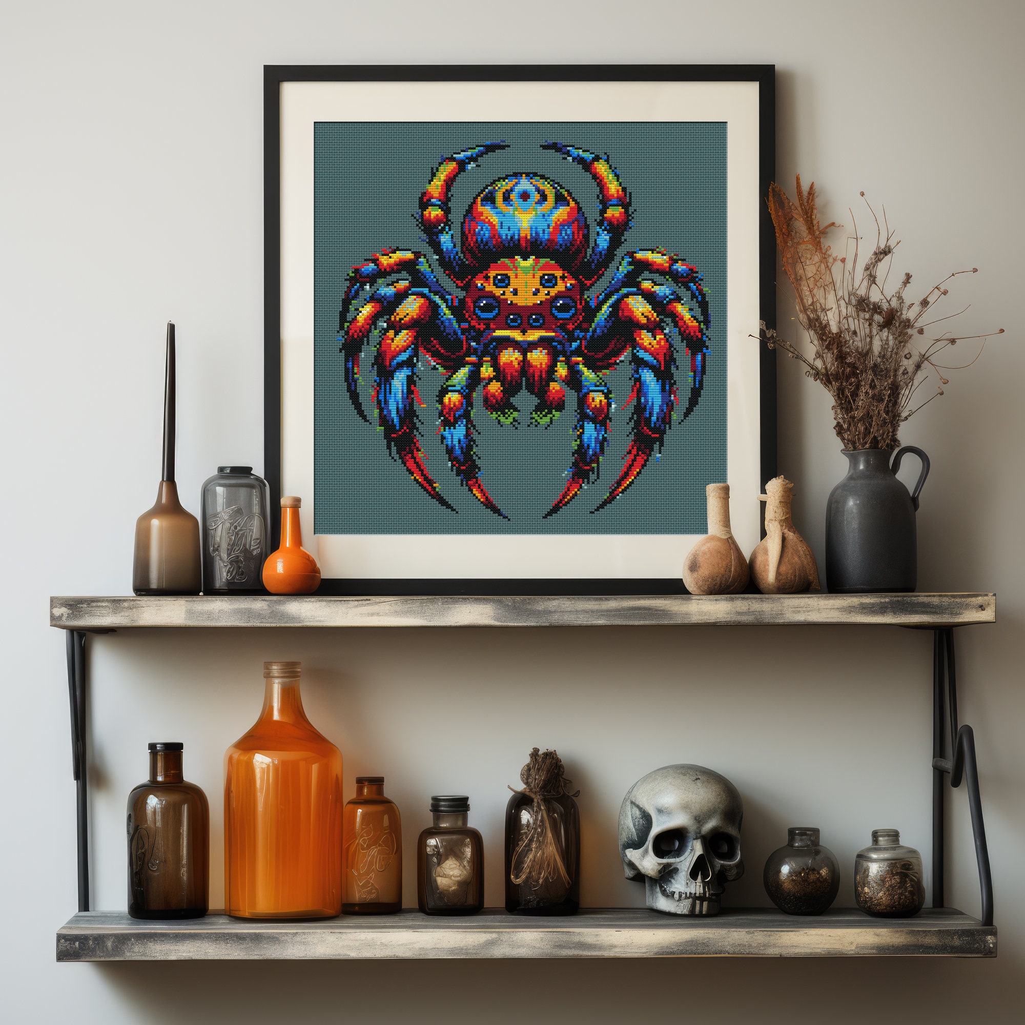 Rainbow Tarantula Spider Cross Stitch Pattern PDF : Digital Download - Etsy