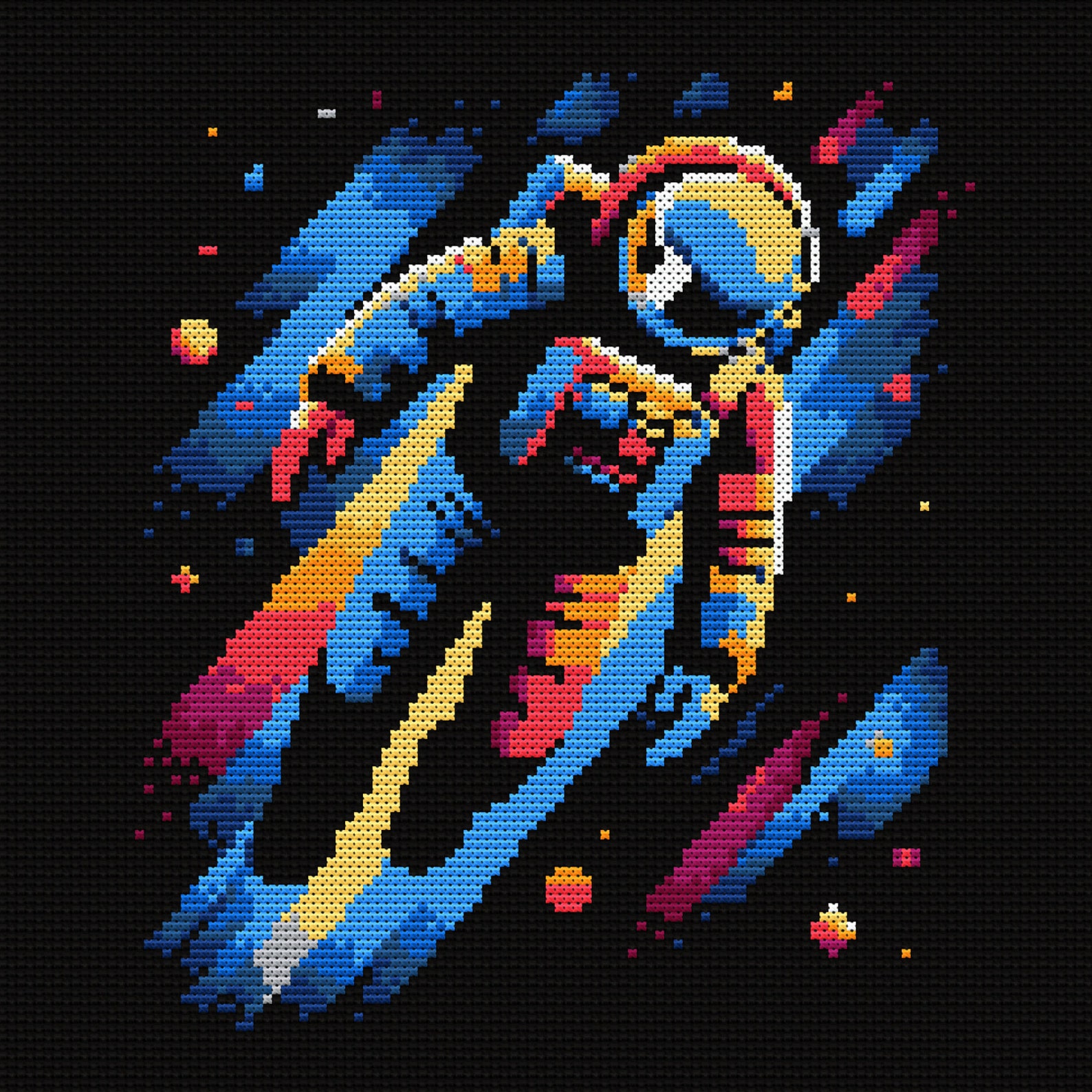 Spaceman Cross Stitch Pattern PDF : Digital Download - Etsy
