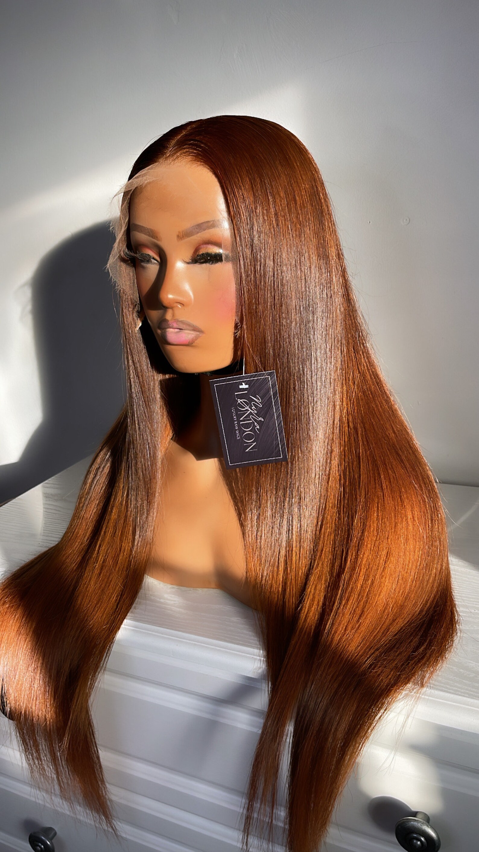 Warm Copper Brown HD Glueless Wig 100% Raw Human Hair - Etsy