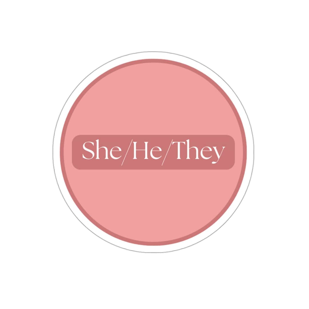 She/he/they Pronoun Sticker - Etsy