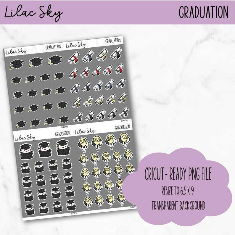 Graduation Stickers, Graduation Printable Stickers, Printable Planner ...