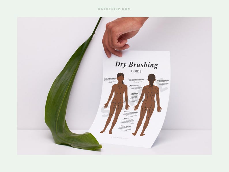 Dry Brushing Chart Printable | Dry Body Brushing Guide | Dry Brush ...