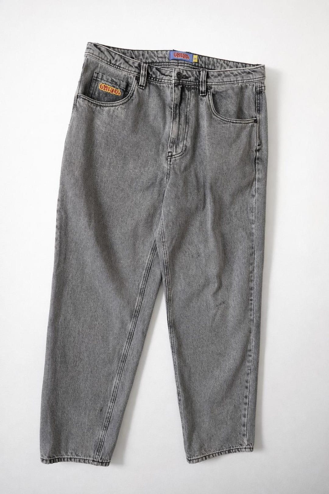 Y2K Empyre Gray Jeans Vintage Style Streetwear Denim Pants Regular Fit ...