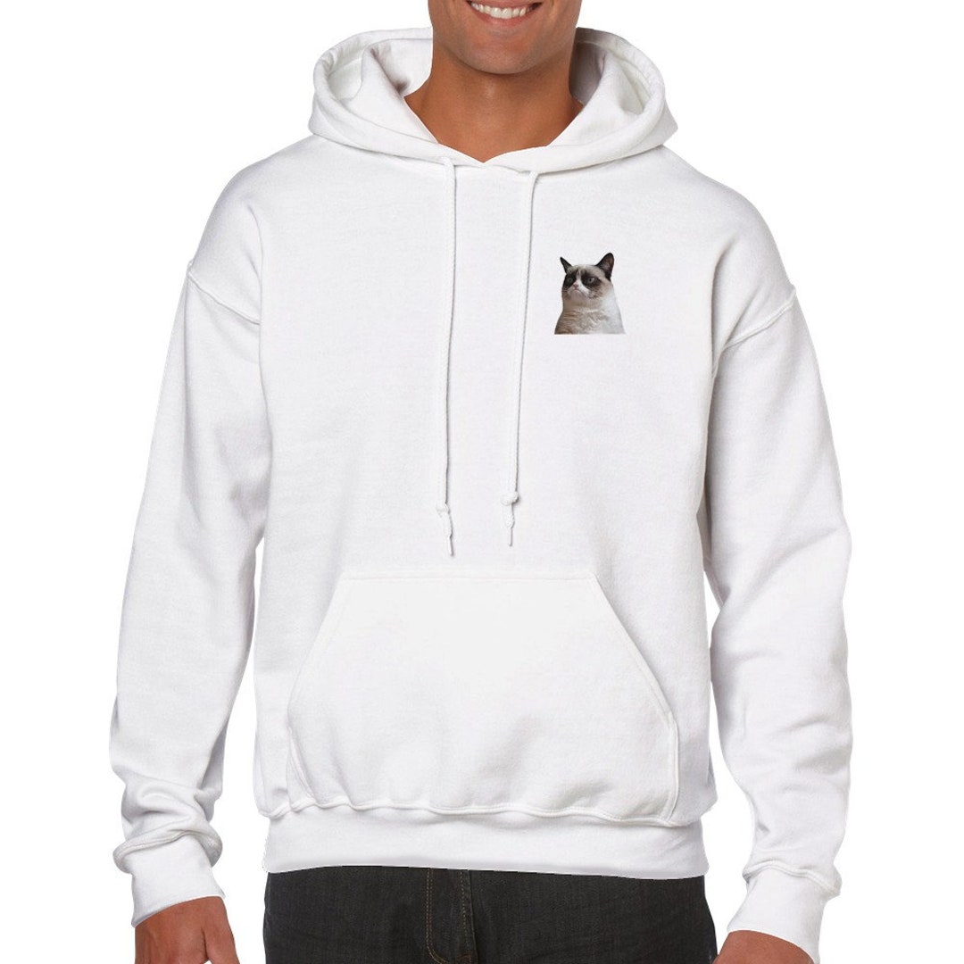 Meme Hoodie - Grumpy Cat - AI Enhanced Image - Etsy