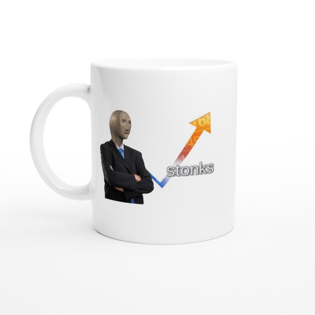 Meme Mug Stonks AI Enhanced Image - Etsy