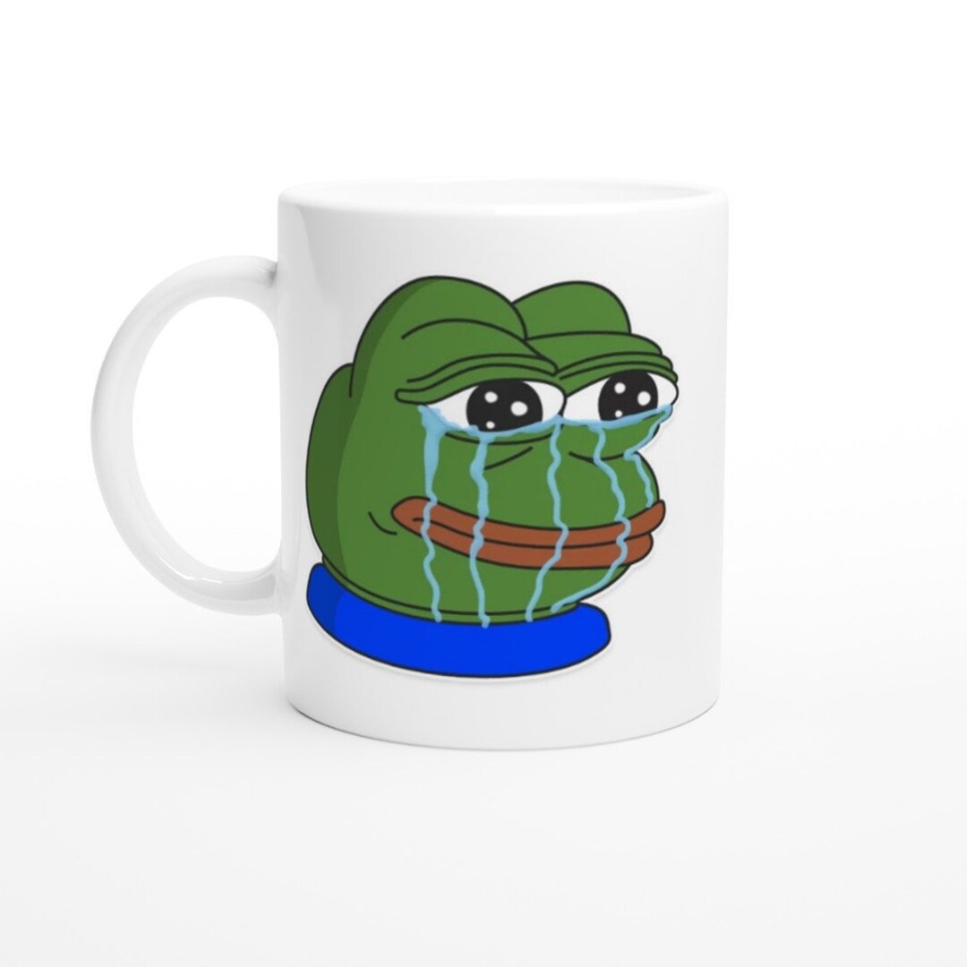 Meme Mug Pepe Cry AI Enhanced Image - Etsy