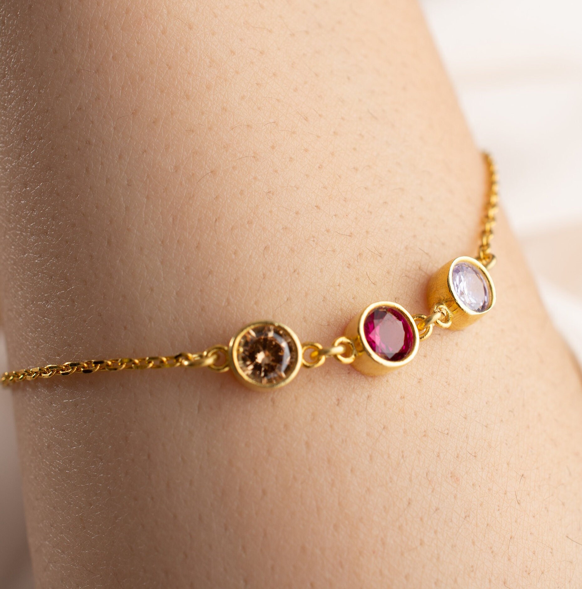 Family Birthstone Bracelet: Personalized Jewelry Gift - Etsy