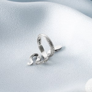 Vintage Snake Ring, Adjustable Snake Ring, Open Snake Ring, 925 ...