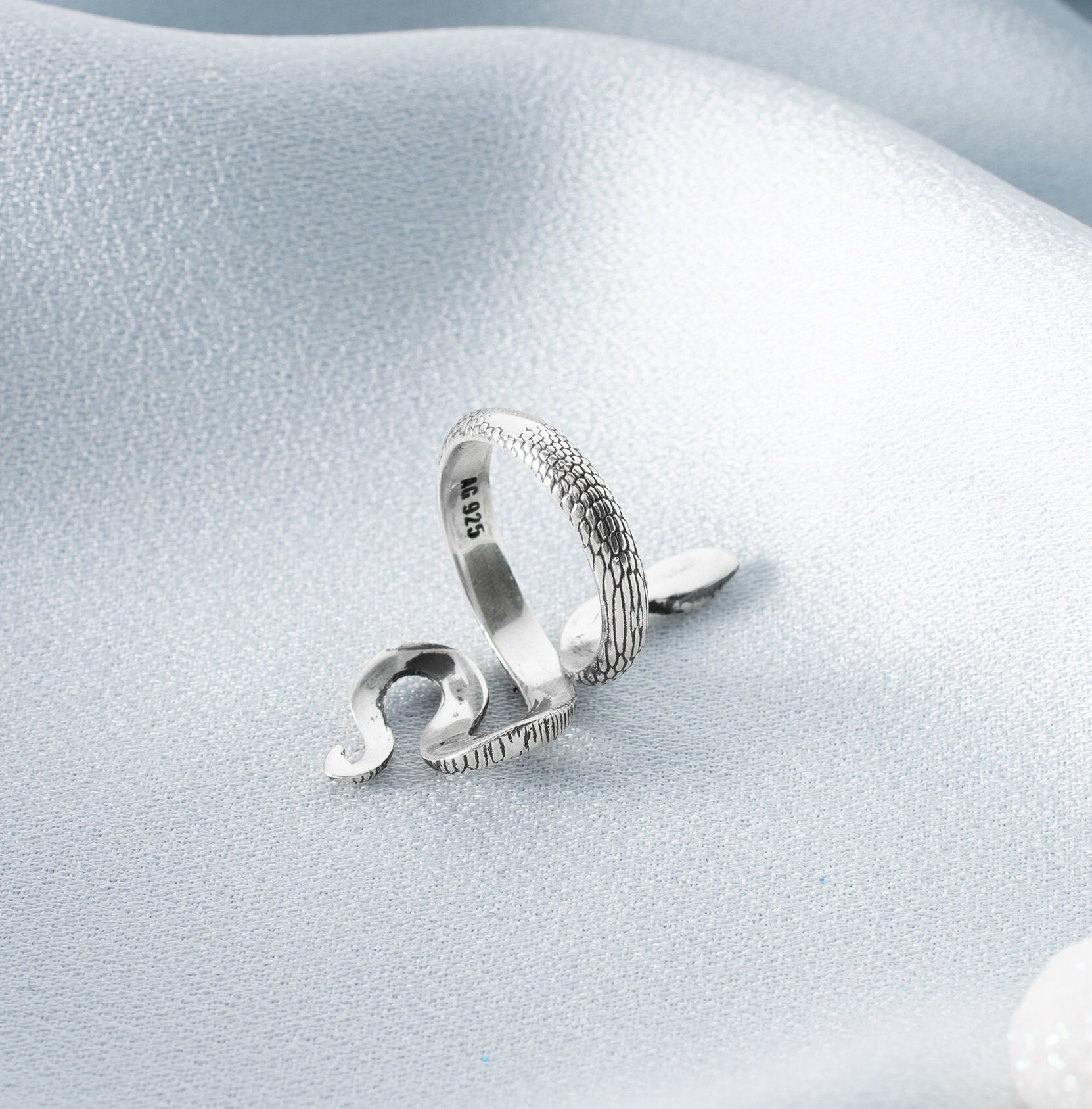 Vintage Snake Ring, Adjustable Snake Ring, Open Snake Ring, 925 ...
