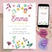 Floral Girls Birthday Invitation, Colorful Wildflower Theme, Spring ...