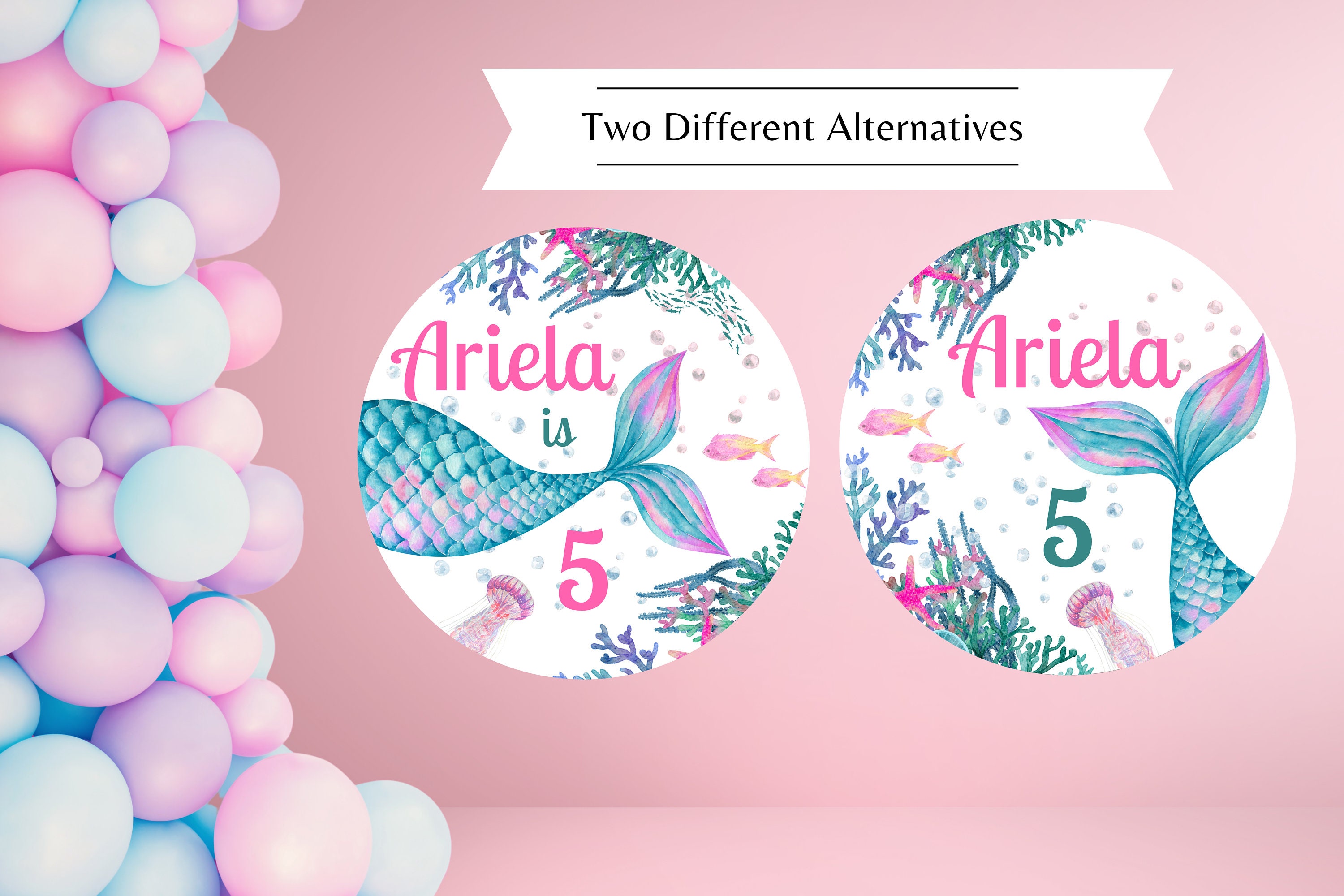 Mermaid Backdrop Banner, Under the Sea Birthday Backdrop, Girls ...