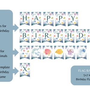 Under the Sea Birthday Party Bundle, Ocean Animals Party Invitation ...