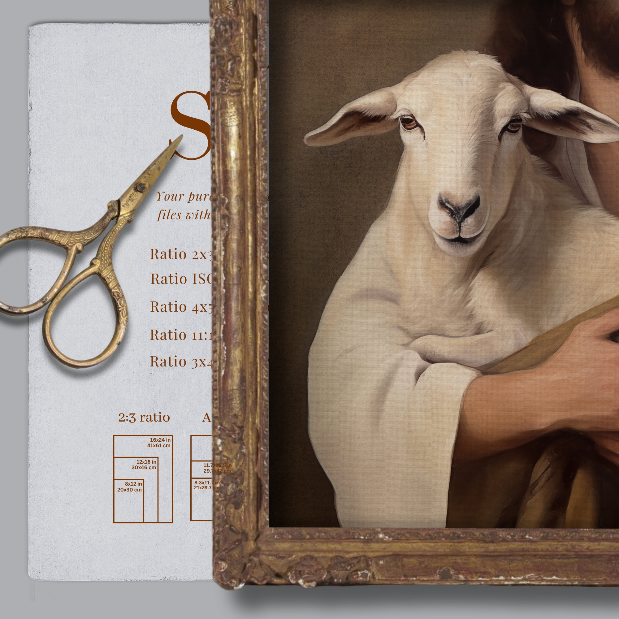 Digital Christian Art Jesus Lamb Art Christian Art Printable Christian ...