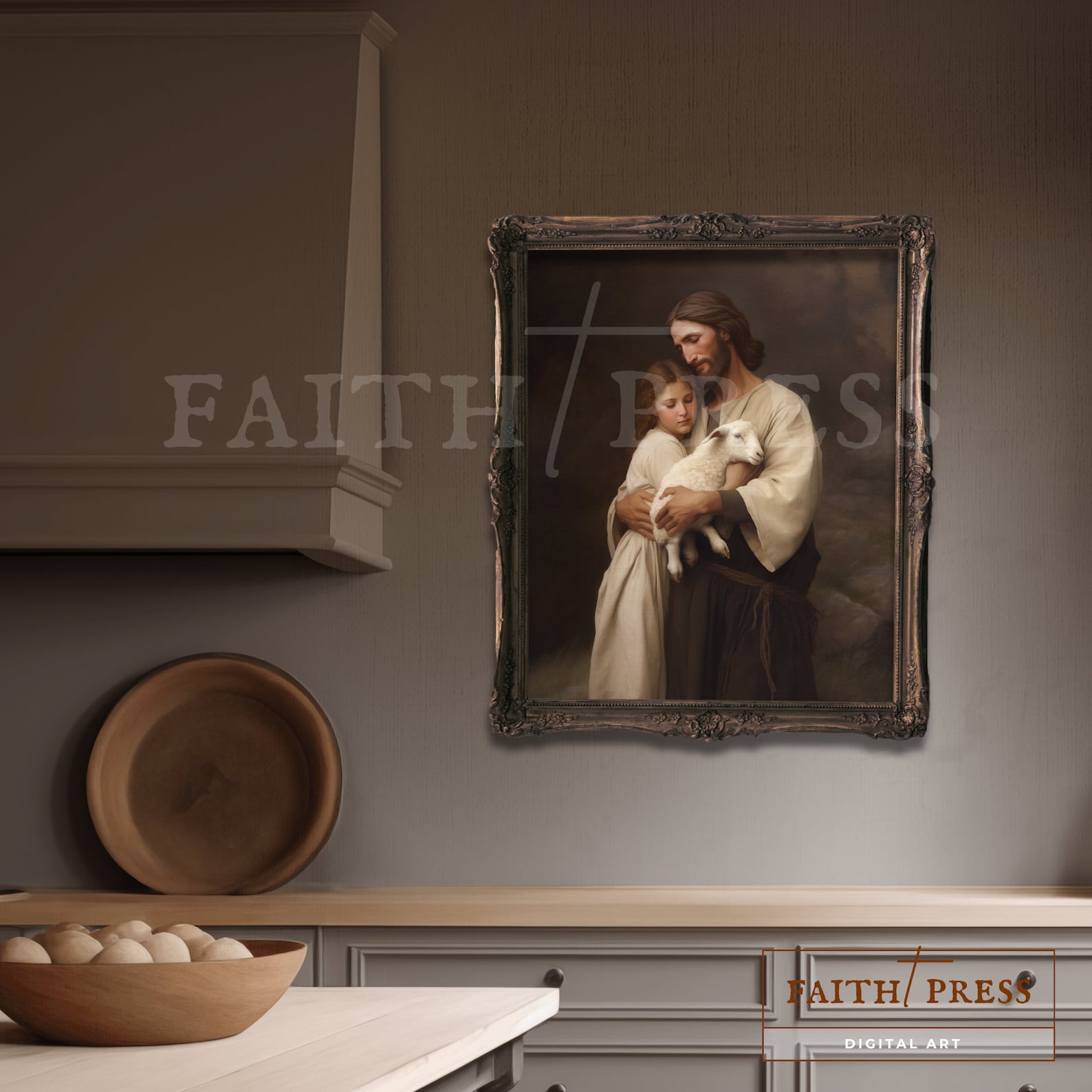Jesus Christ Digital Art Baptism Gift Digital Christian Art Jesus Child ...