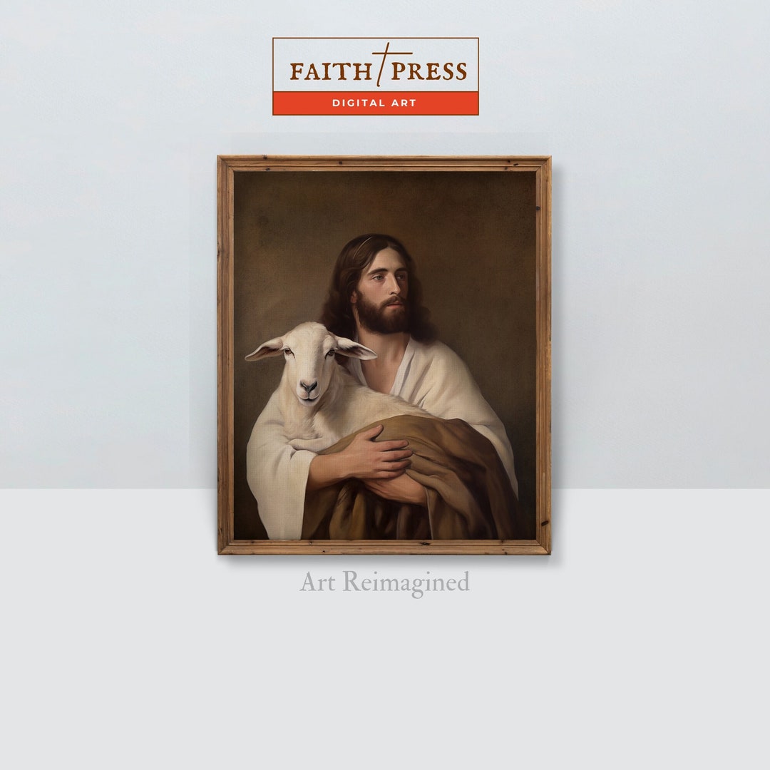Digital Christian Art Jesus Lamb Art Christian Art Printable Christian ...
