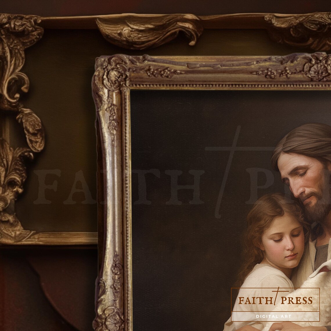 Jesus Christ Digital Art Baptism Gift Digital Christian Art Jesus Child Art Printable Yeshua ...
