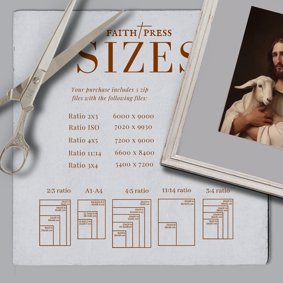 Baptism Gift Digital Christian Art Jesus Sheep Art Printable - Etsy