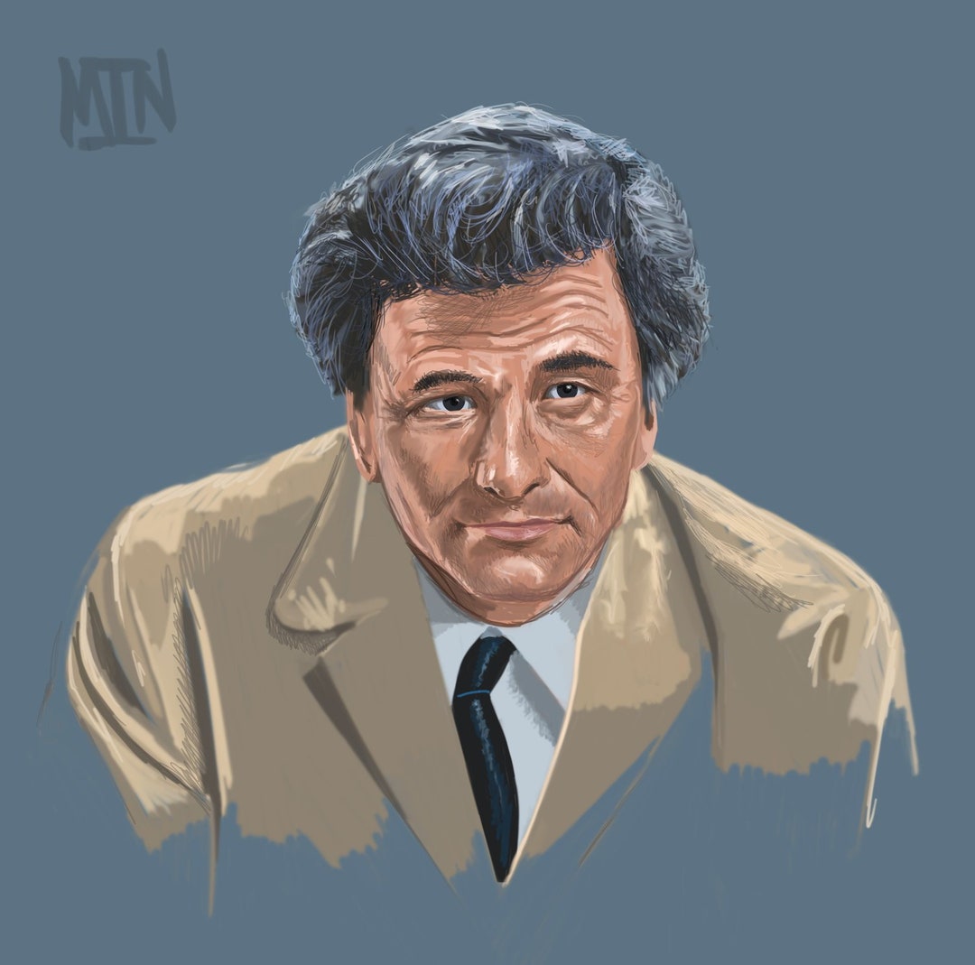 Columbo peter Falk Original Digital Painting A3 Print Only - Etsy