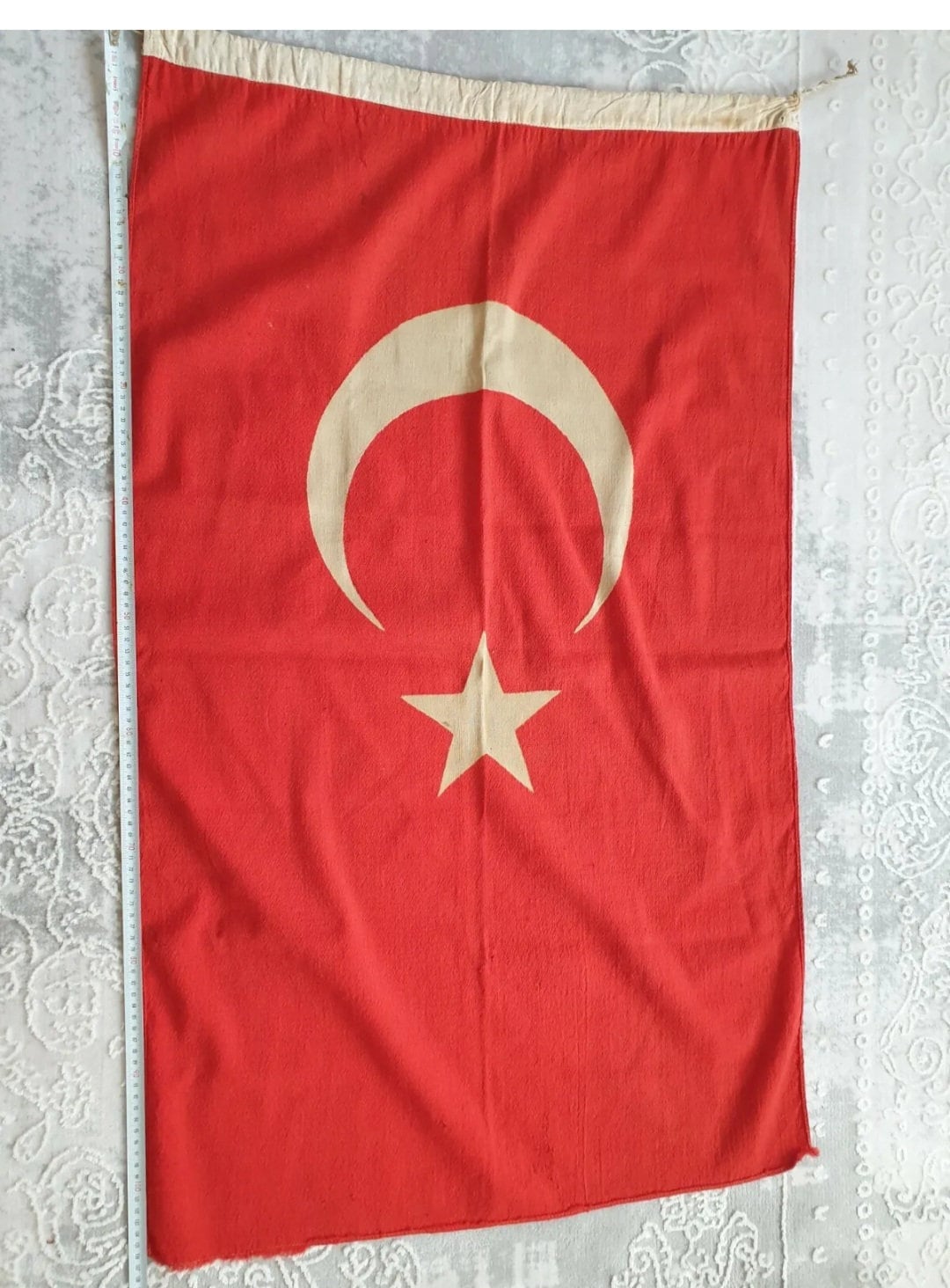 Vintage Wool Flag of Turkey Türkiye Cloth Old Nautical Turkish Textile ...