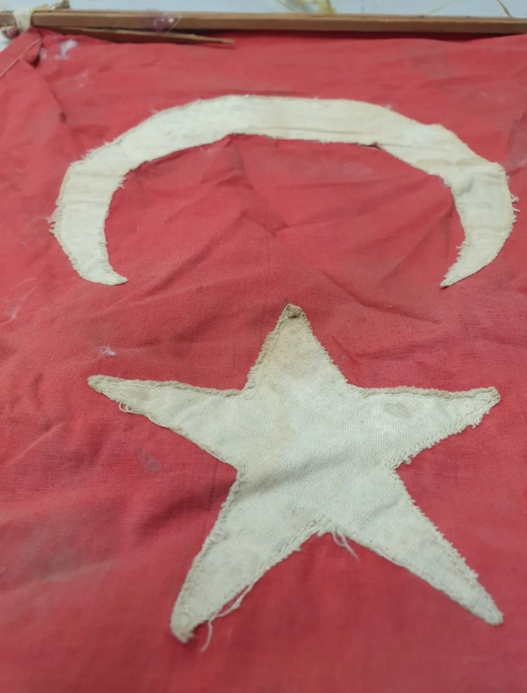 Turkish Ottoman Empire Turkey WW1 Battle Soldier Flag Very RARE ,school ...