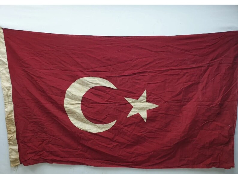 Turkish Ottoman Empire Turkey WW1 Battle Soldier Flag Very RARE - Etsy