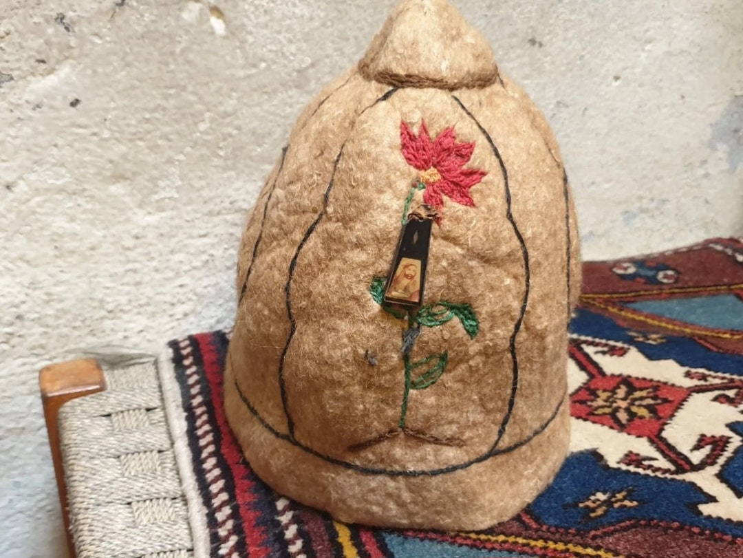 Antique Islamic Persian Handembrioded Sufi Dervish Hat With Calligraphy ...