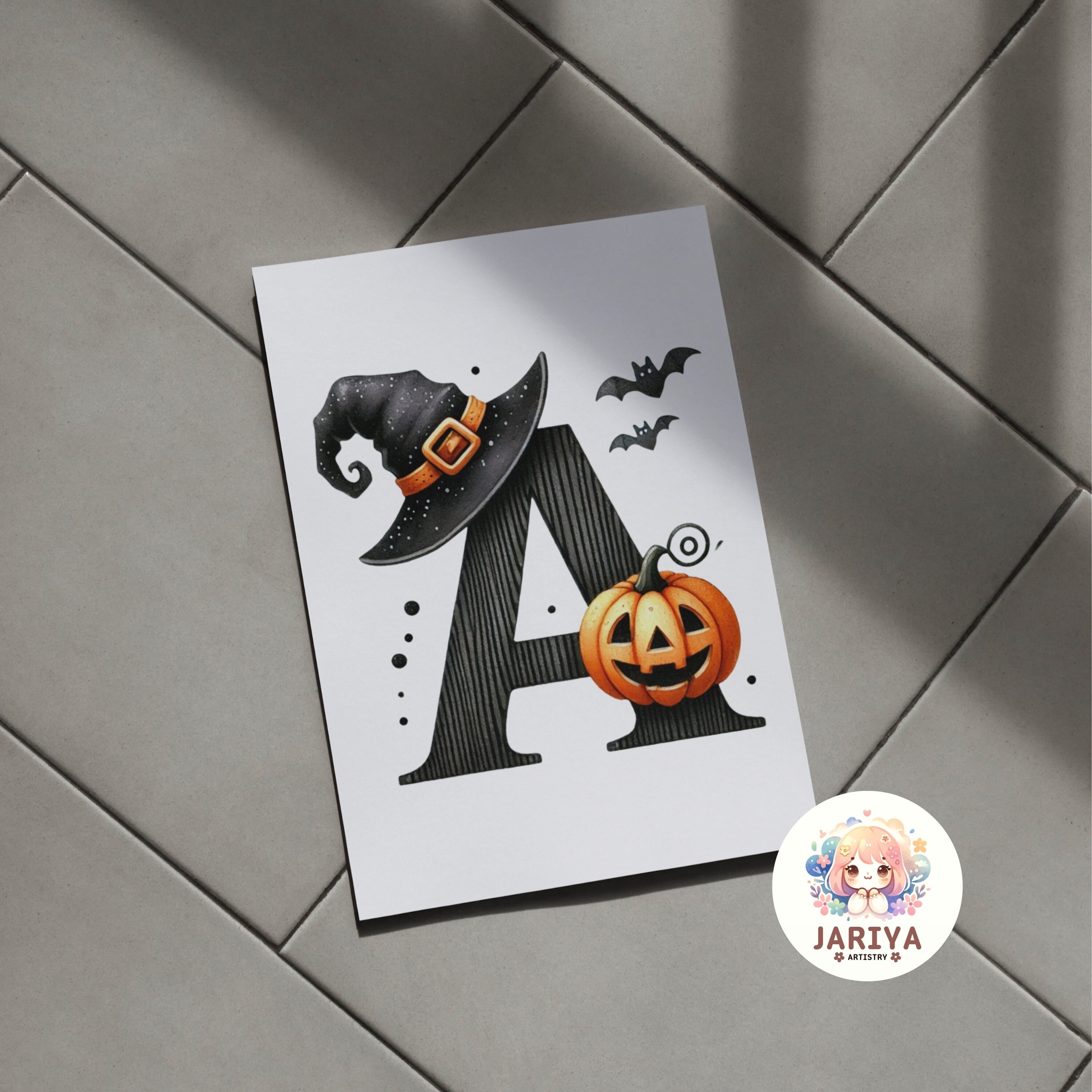 Watercolor Halloween Alphabet Clipart: Spooky Letter PNG Designs - Etsy