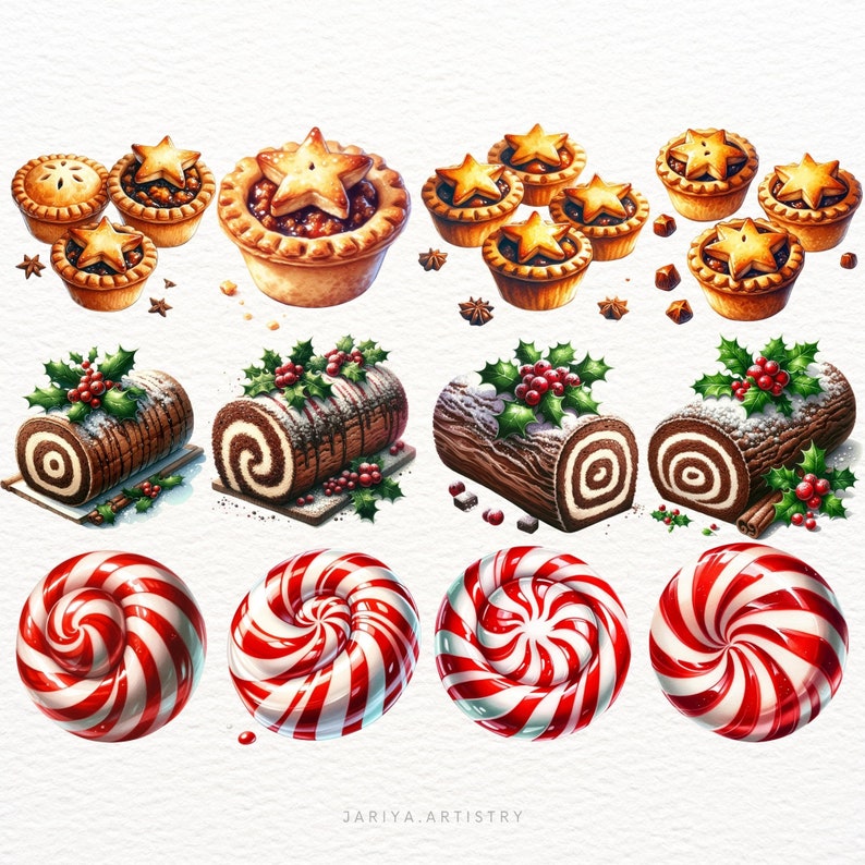 Christmas Sweets Clipart Bundle, Christmas Sweets Clipart PNG ...