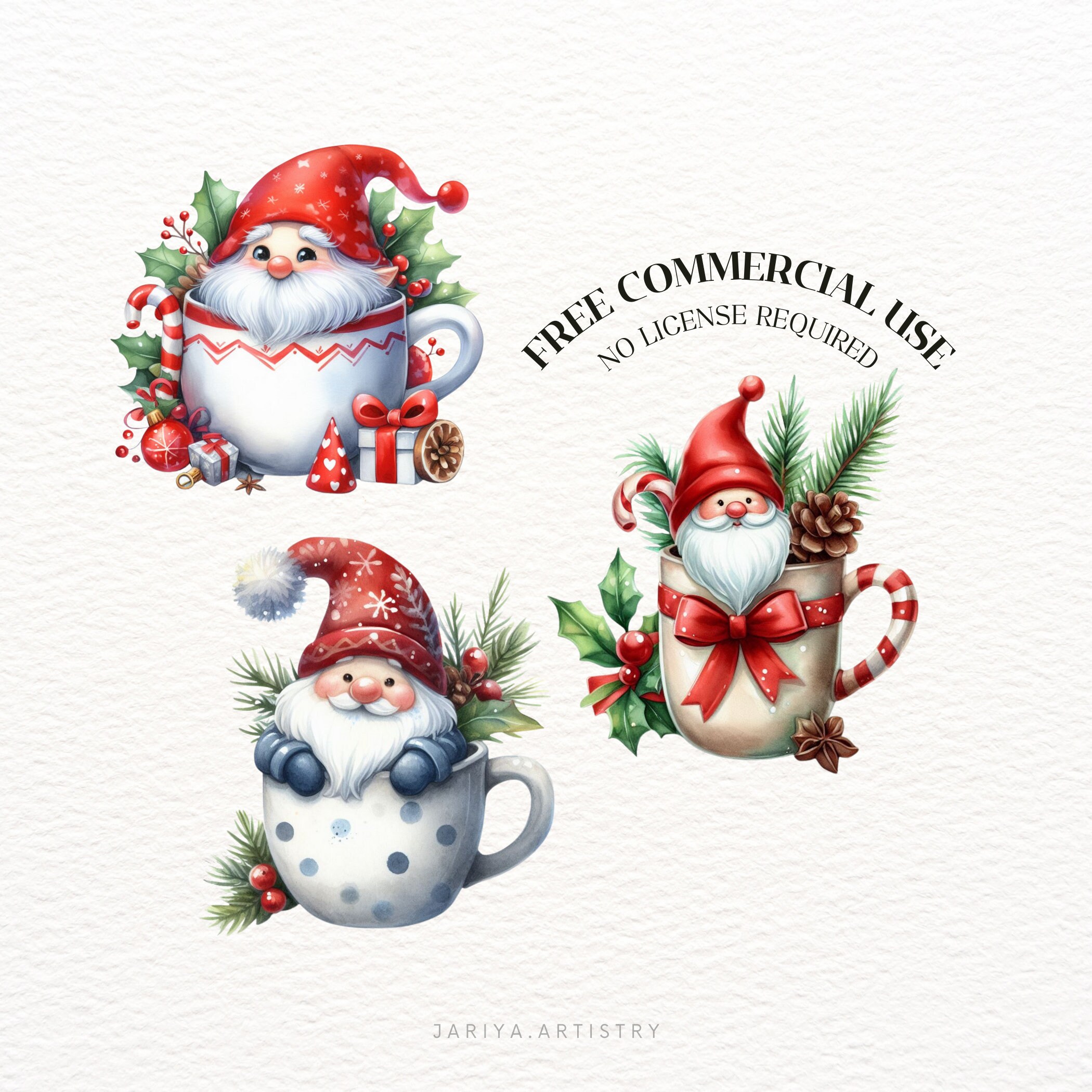 Christmas Gnomes Clipart Bundle, Christmas Gnomes Clipart PNG ...