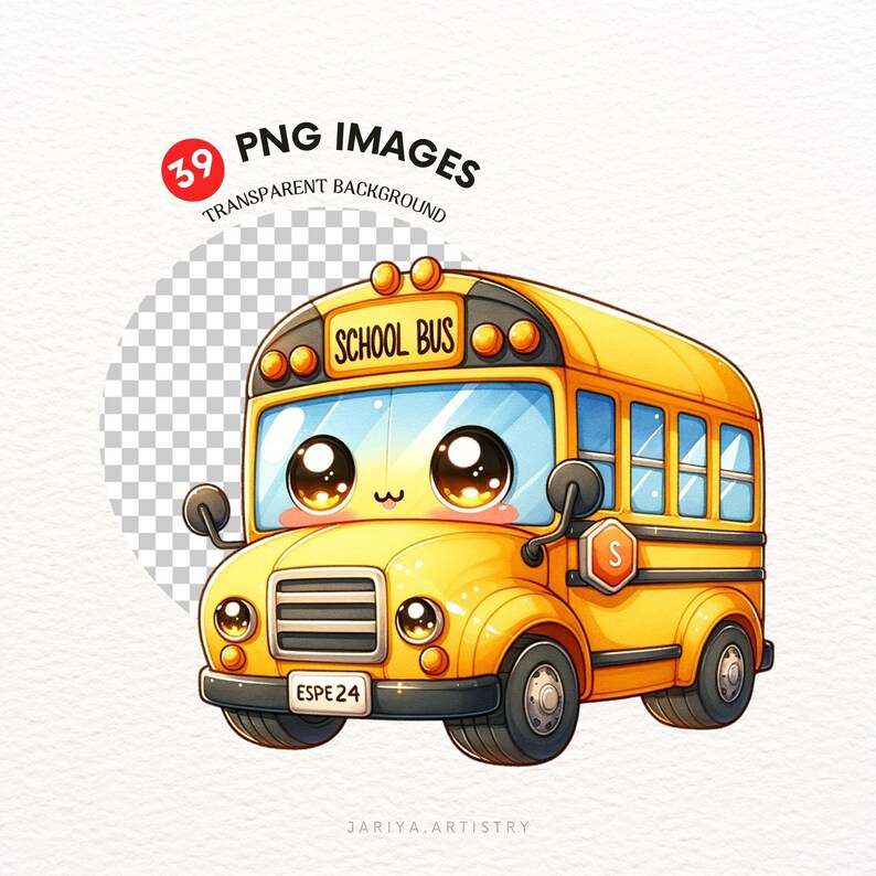 Chibi Style Kawaii Car Clipart Bundle Cute Vehicle Art Collection ...