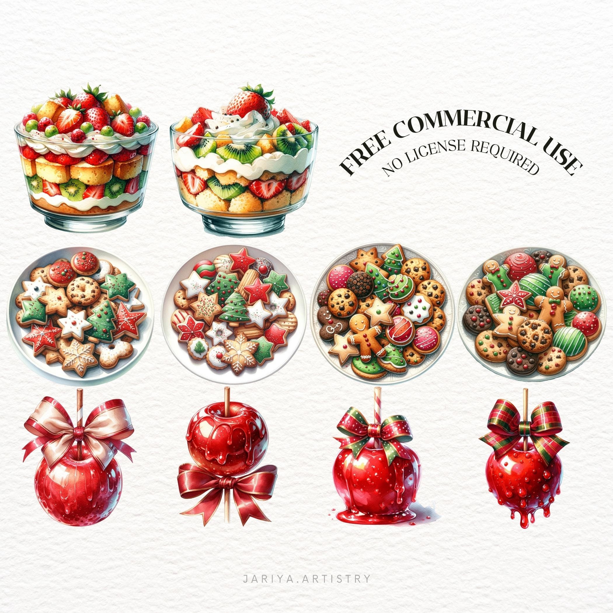 Christmas Sweets Clipart Bundle, Christmas Sweets Clipart PNG ...